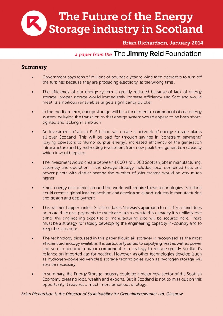 The Future of the Energy Storage industry in Scotland - The Jimmy Reid ...